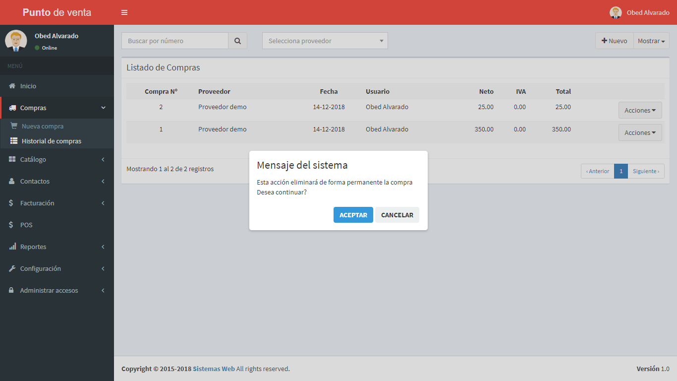 POS System - Sistema de punto de venta